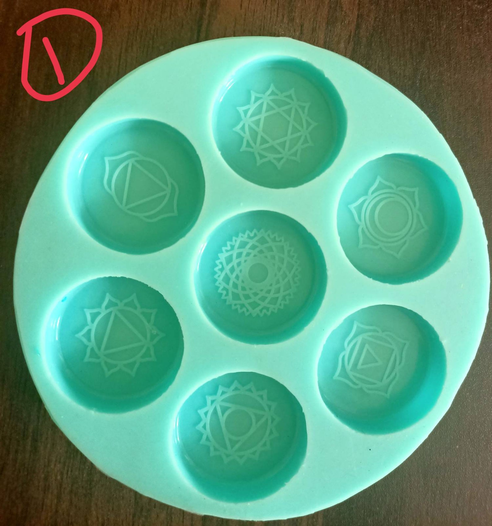 Chakra Small Embed Symbol Set of 7 Molds Mould Spiritual Yoga | Etsy