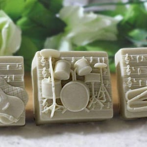 Guitar Music Note Soap Mold Candle Mould Silicone Melt and Pour Craft ...