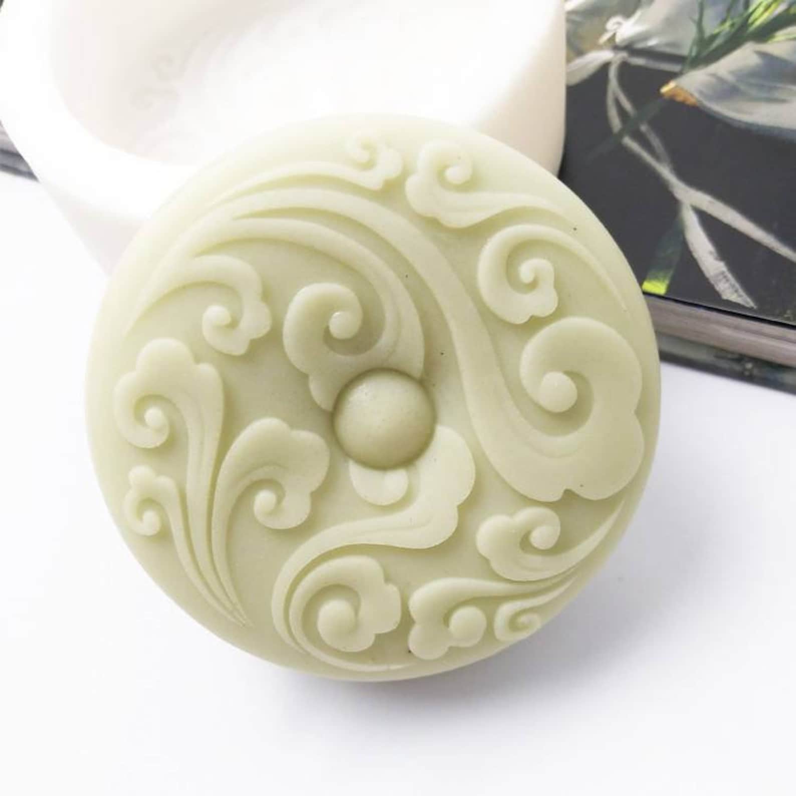 Royal Jade Shape Design Mold Embroidery Pattern Soap Candle | Etsy