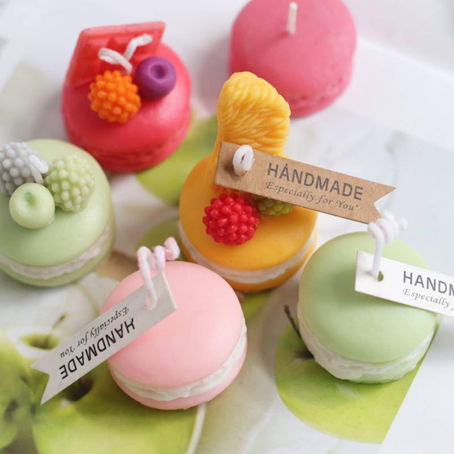 6 Cavity French Macaroon Macaron Designer Candles Mold Mould Pastry ...