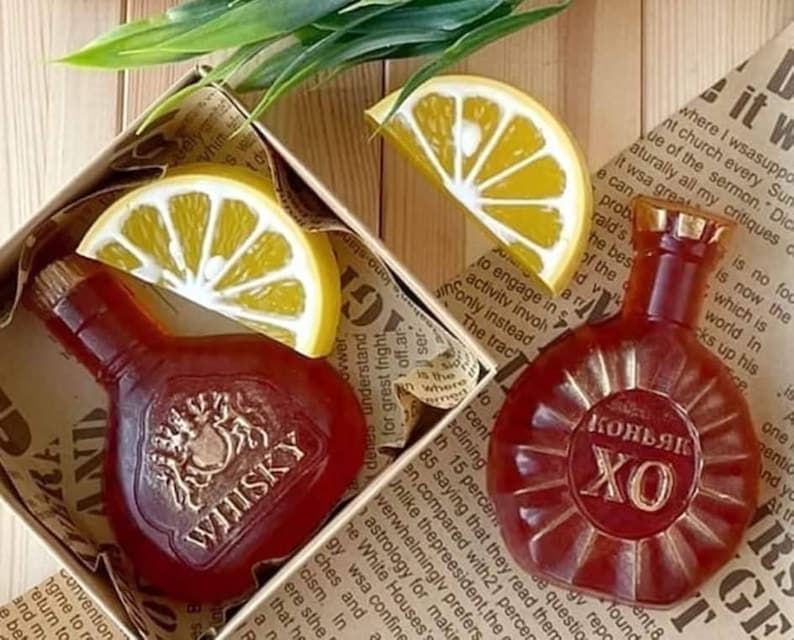 Men Whiskey Bottle Mold Mould Silicone Soap Melt and Pour Candle Resin ...
