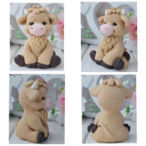 3d Cute Yashka Baby Bull Cow Calf Animal Soap Mold Candle Mould ...