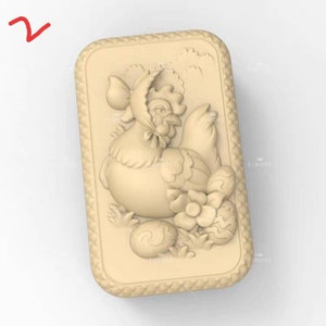 Cute Hen Chicken Rooster Animal Theme Mold Mould Silicone Soap Melt and ...