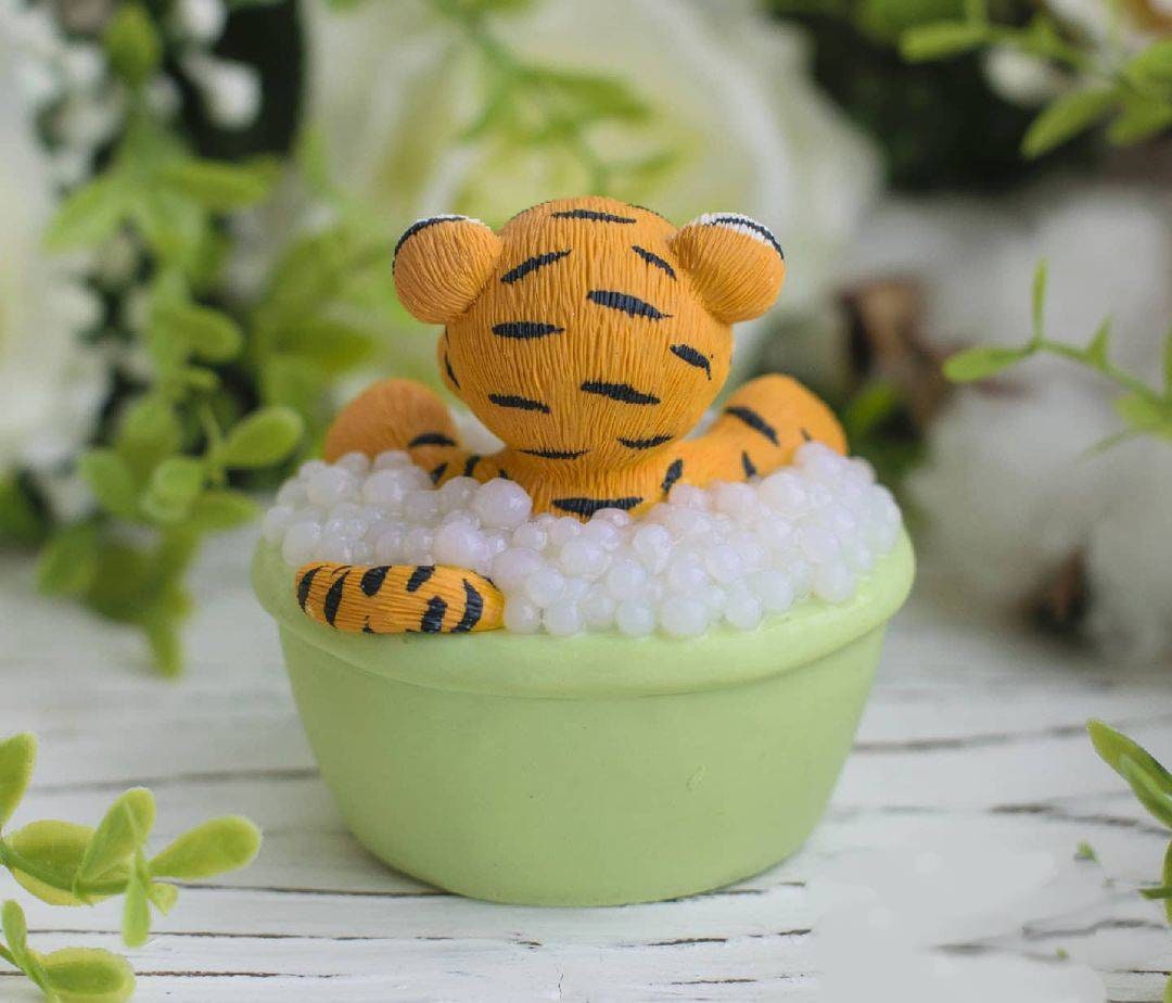 Cute Baby Tiger Teddy Bear in Bath Tub Mold Mould Silicone - Etsy