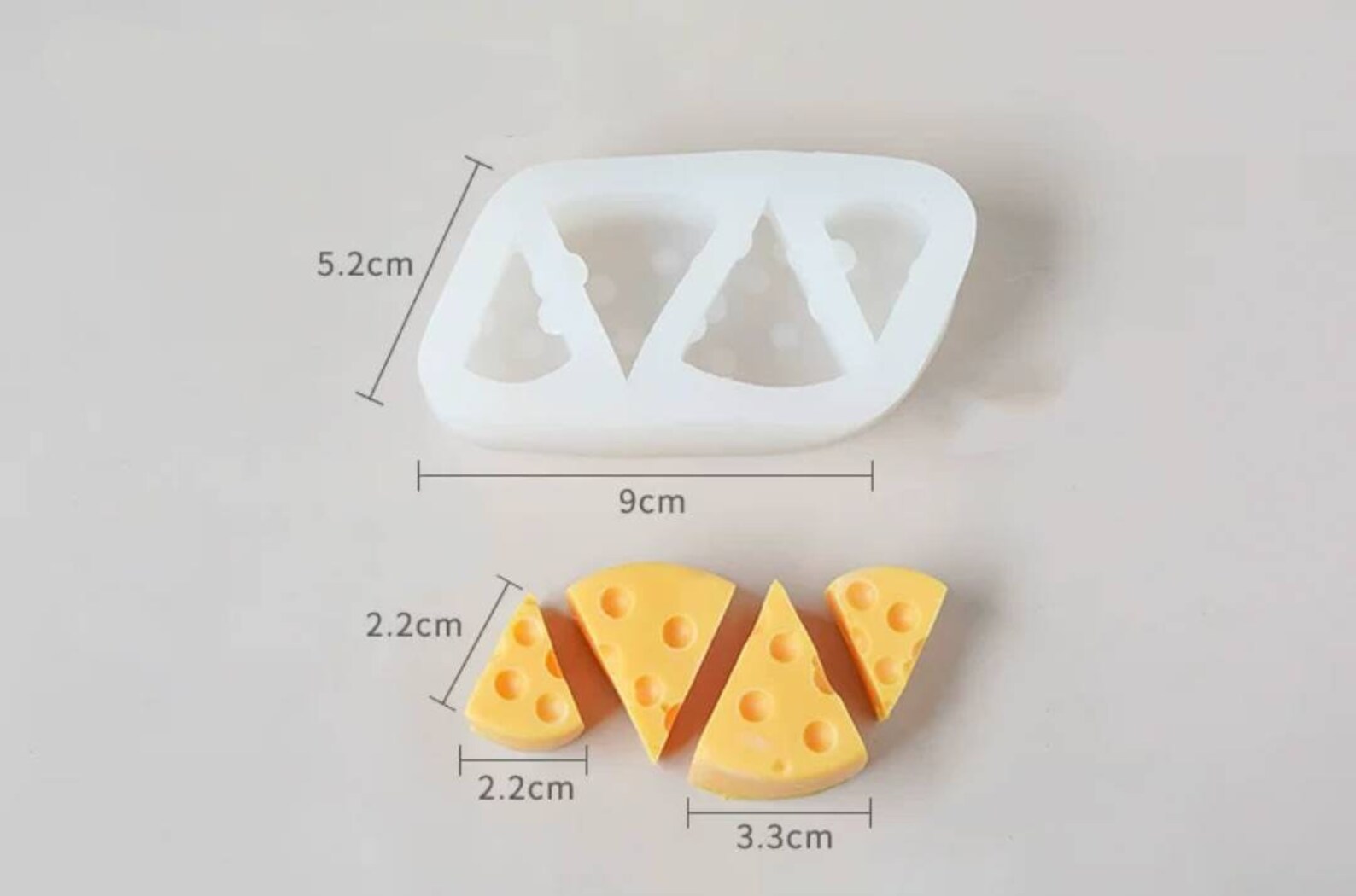 Cheese Slice Cheesecake Mold Christmas Gift Ideas Soap Candle Resin ...