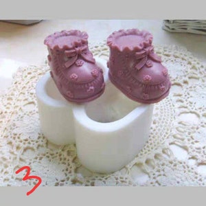 Baby Shoe Shoes Booties Sneakers Baby Shower Soap Mold Candle Mould ...