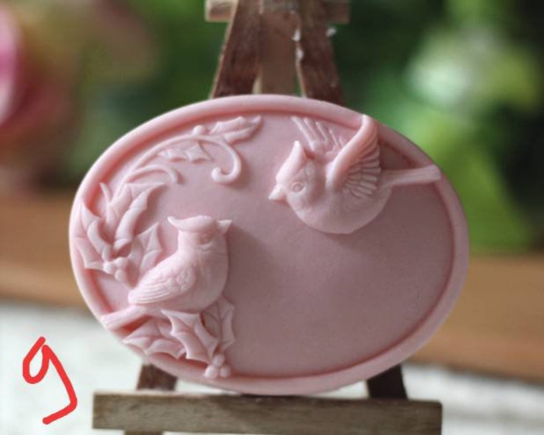 Handmade Floral Bird Sparrow Pigeon Angel Design Soap Making Candle ...