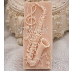 Guitar Music Note Soap Mold Candle Mould Silicone Melt and Pour Craft ...