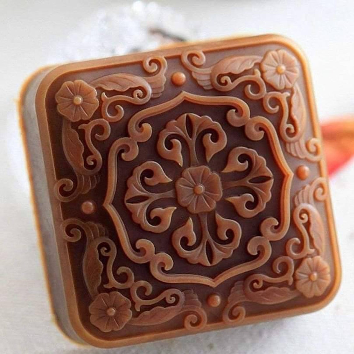 Royal Square Rectangular Shape Design Mold Embroidery Pattern Soap ...