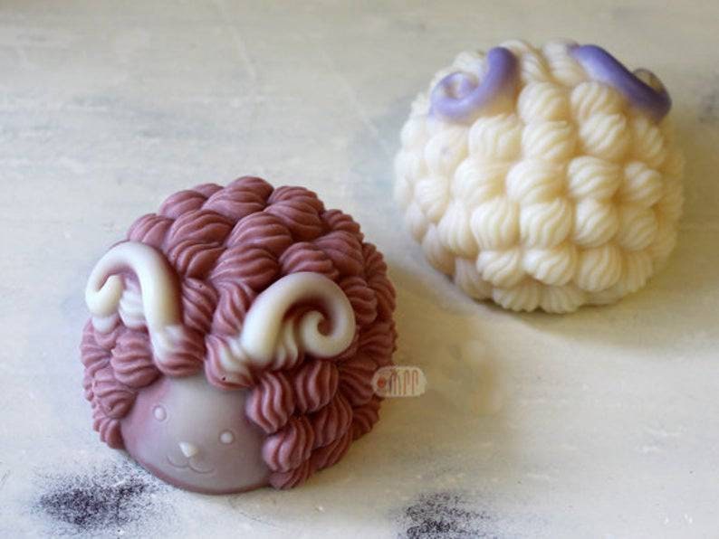 Cute Adorable Sheep Animal Theme Mold Mould Silicone Soap Melt | Etsy