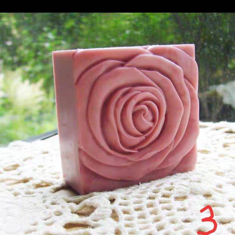 Rose Pattern Square Design Soap Mould Mold Melt and Pour Cp - Etsy