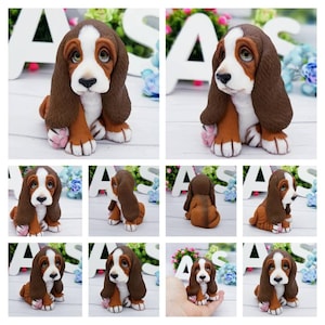 3d Basset Hound Beagle Dogs Dog Puppies Puppy Cute Pet Animal Silicone ...