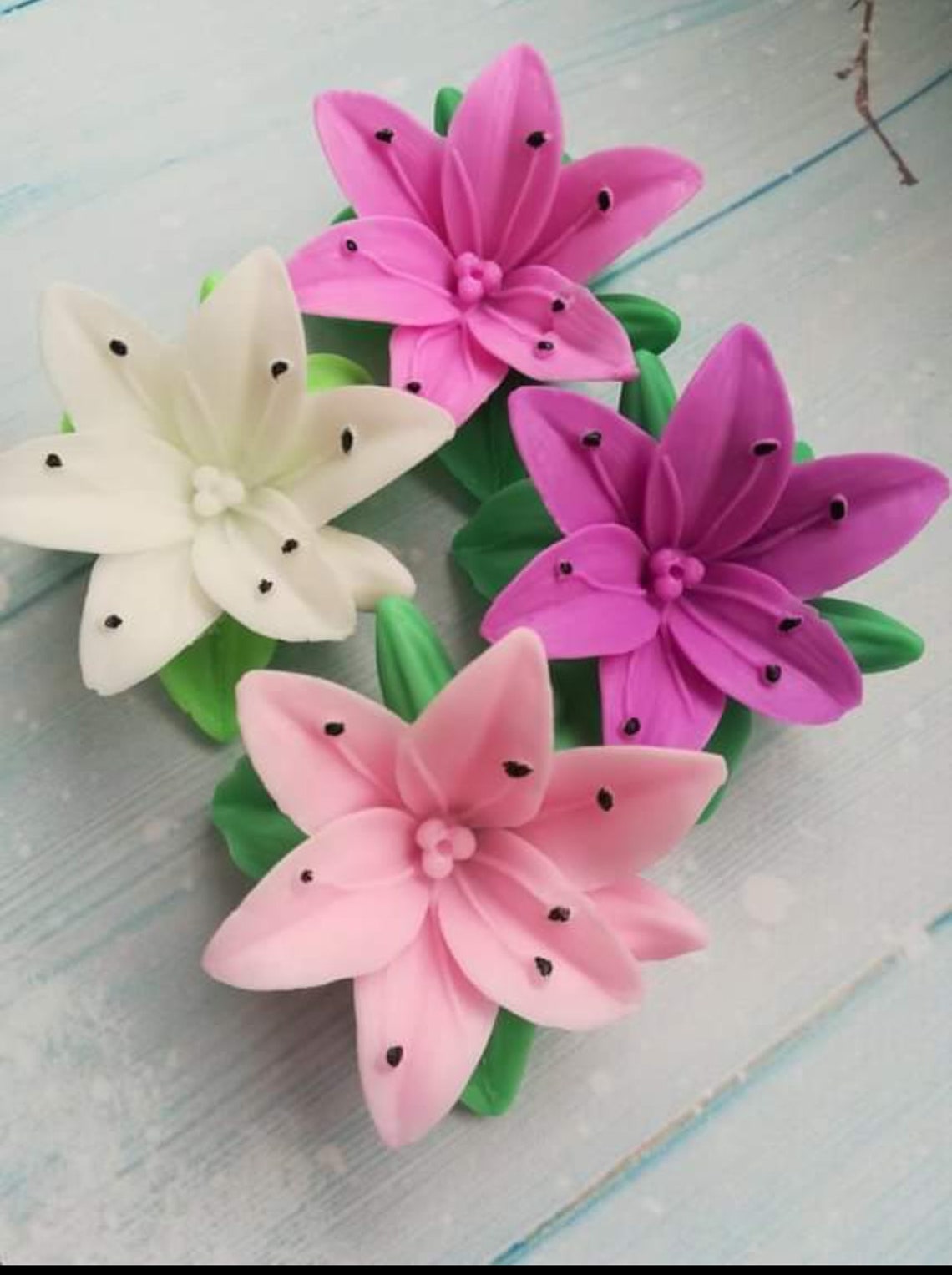 3d Lily Silicone Mold Mould Soap Candle Artisan Designer Floral Molds ...