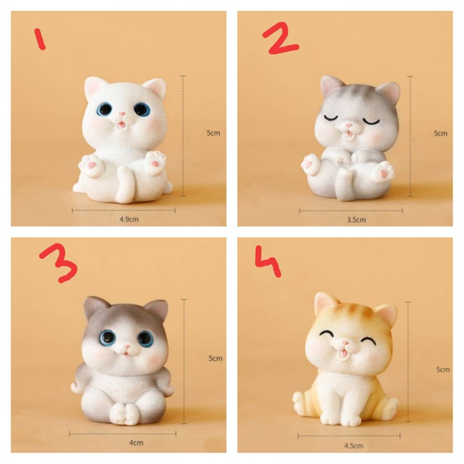 3d Cute Cat Kitten Kitty Figurine Baby Candle Mould Silicone Melt and ...