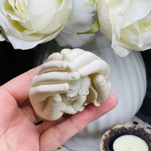 3d Angel in Hand Mold Candle Mould Silicone Melt and Pour Craft ...