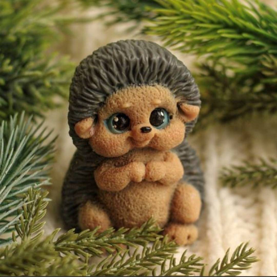 3d Cute Adorable Hedgehog Animal Theme Mold Mould Silicone Soap Melt ...