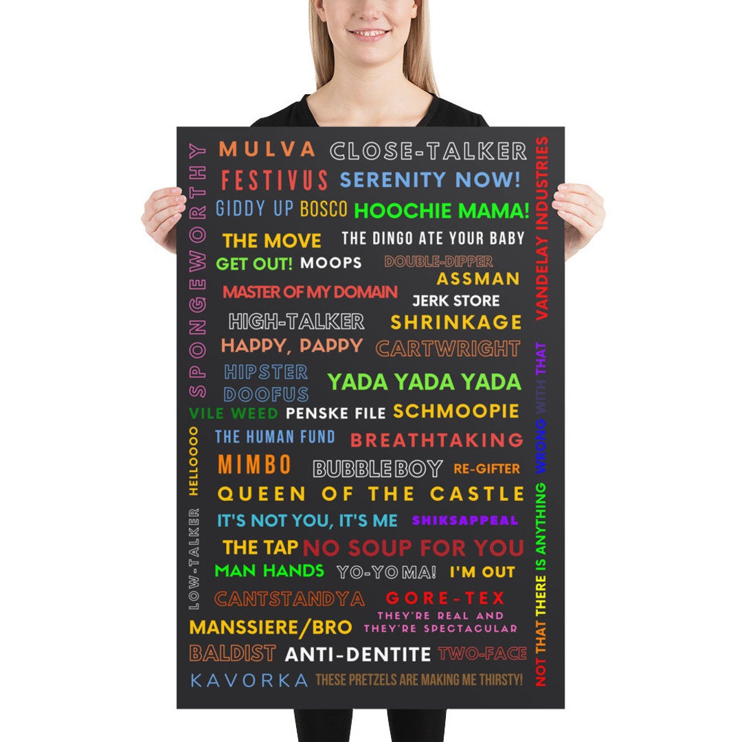 Notable Expressions From Seinfeld - Matte Poster - Etsy