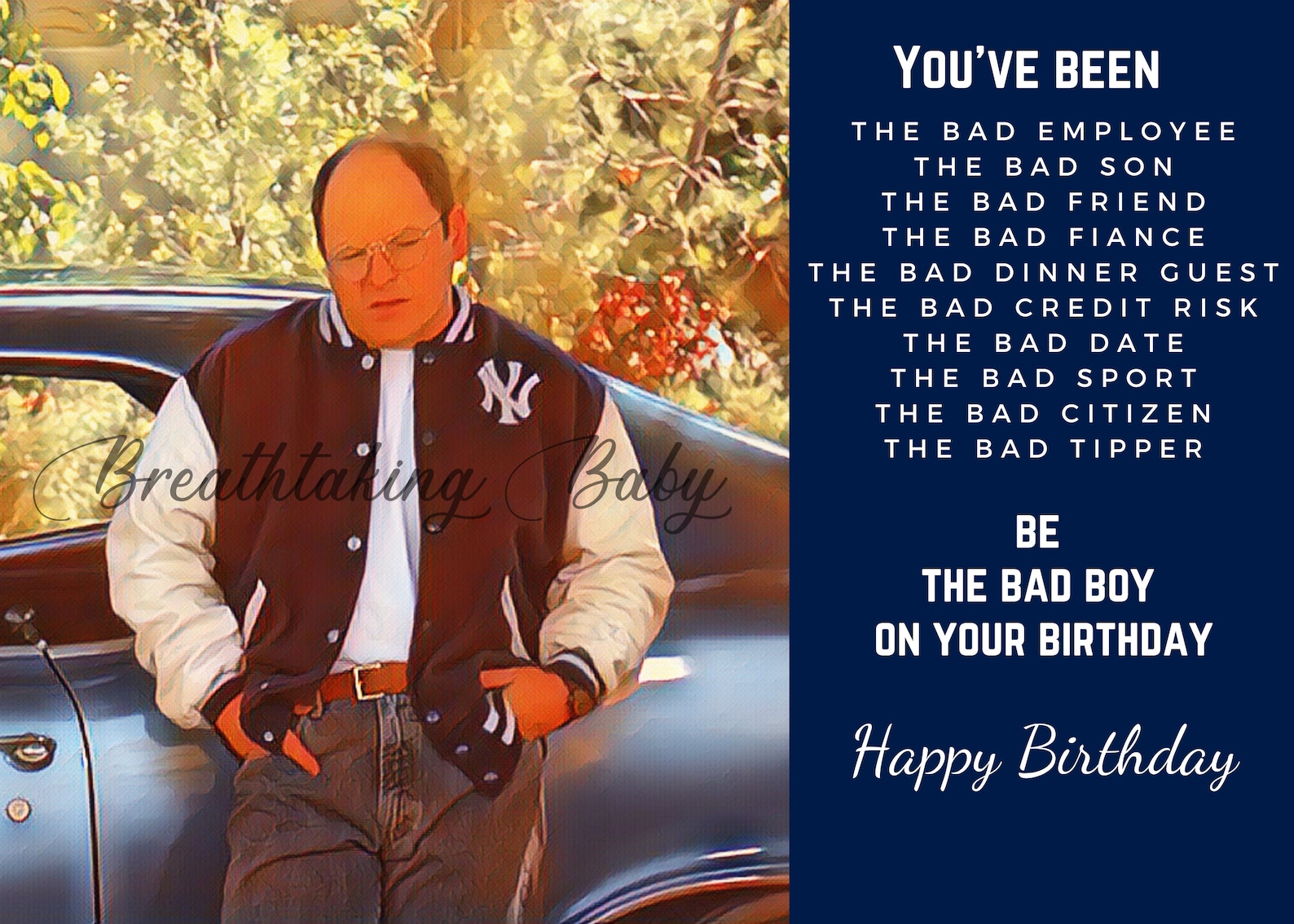 Seinfeld Fan Birthday Card | Printable | DIGITAL FILE | INSTANT ...