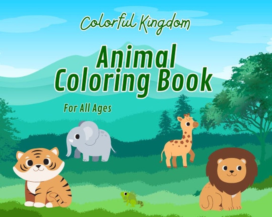 Colorful Kingdom : Animal Coloring Book for All Ages - Etsy
