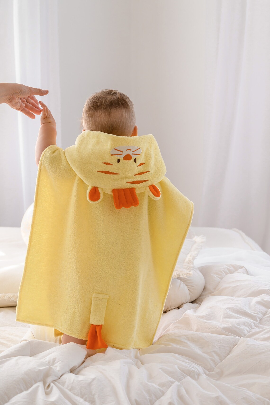 Tiger Personalized Hooded Poncho Robe Kids Terry Bathrobe for Boys and ...