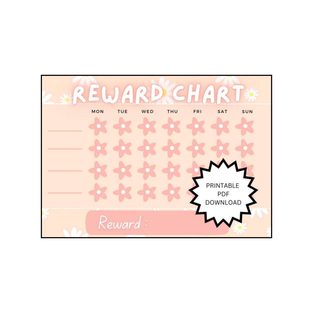 Reward Chart Flower Reward Chart PDF Reward Chart for Girls Printable ...