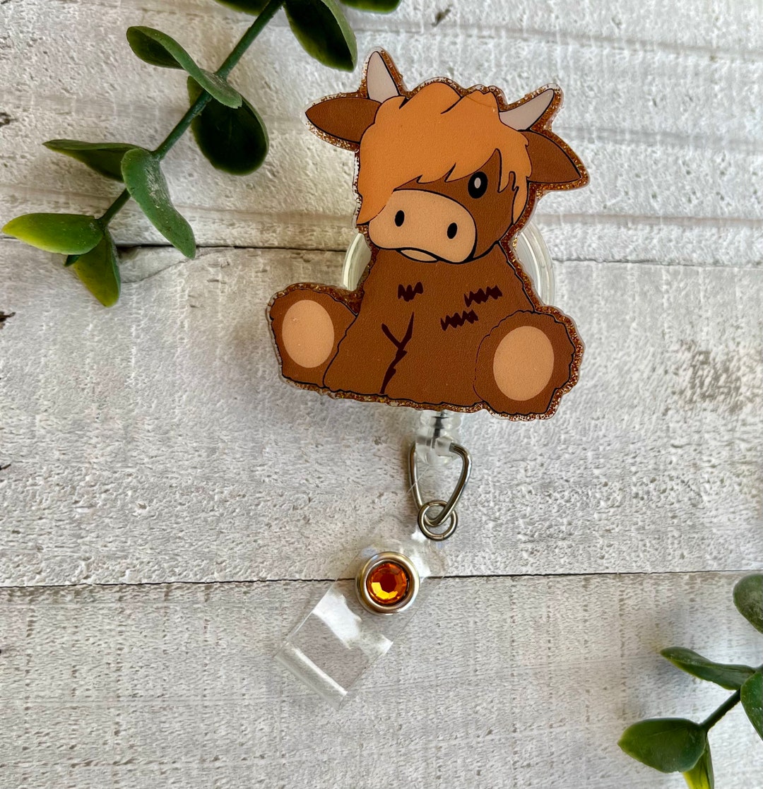 Highland Cow Badge Reel - Etsy