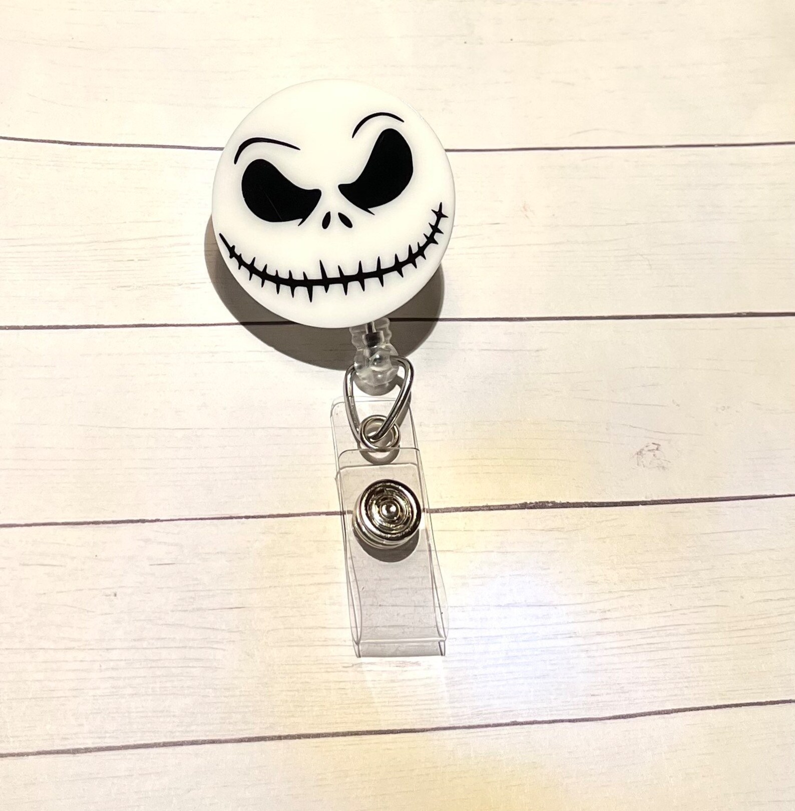 Skeleton Circle Badge Reel - Etsy