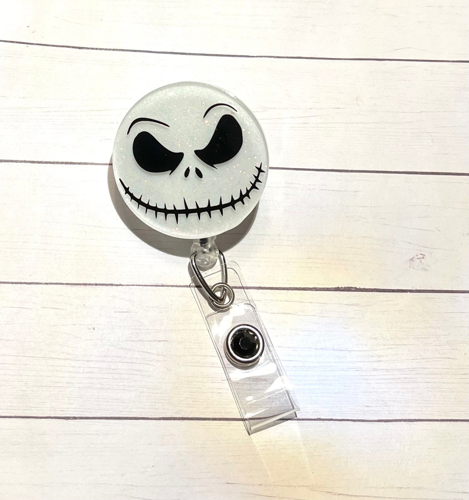 Skeleton Circle Badge Reel - Etsy