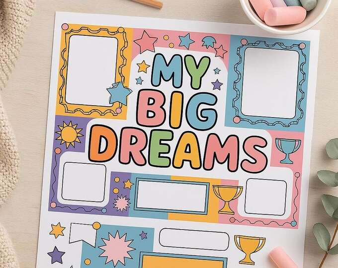 2025 Vision Board Template: Social Emotional Learning Goal Setting ...