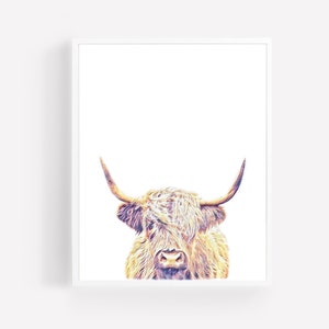 HIGHLAND COW PRINT, Boho Wall Decor, Home Decor, Printable Wall Art ...