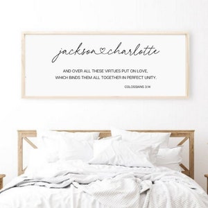 COUPLE NAME SIGN Christian Wedding Gift, Couple Name Sign, Bible Verse ...