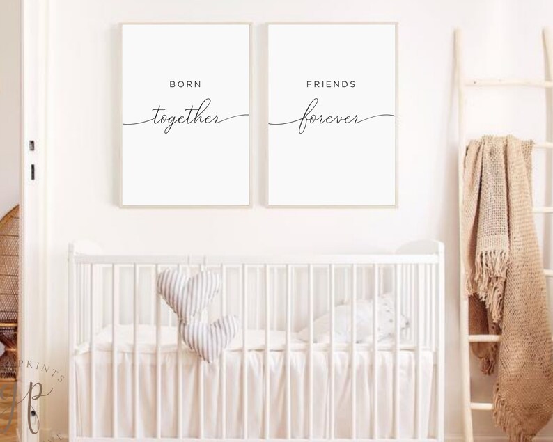 TWIN NURSERY DECOR Twin Girl Nursery Twin Boy Sign Baby - Etsy
