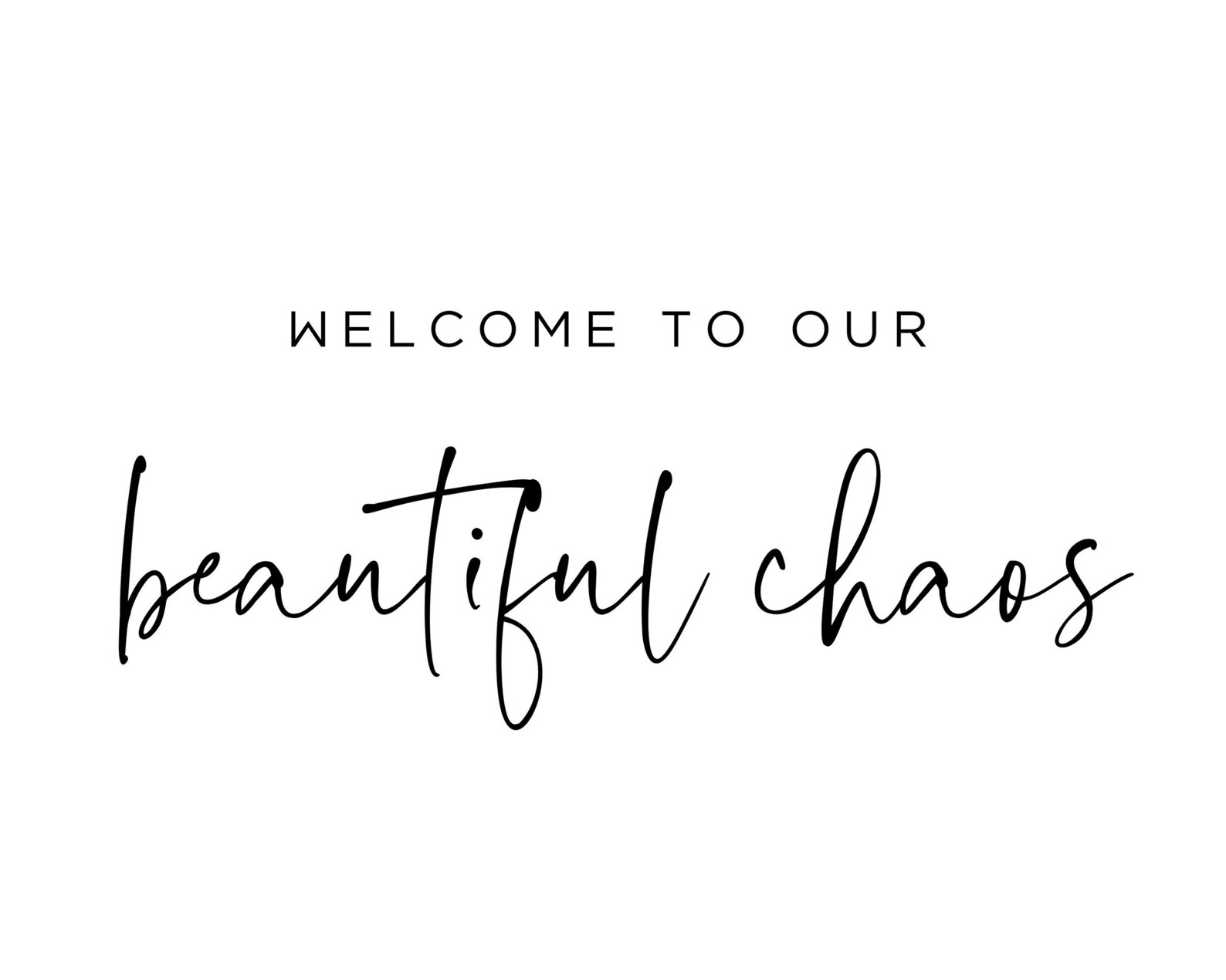 Welcome Sign | Welcome to Our Beautiful Chaos Wall Art | Entry Way ...