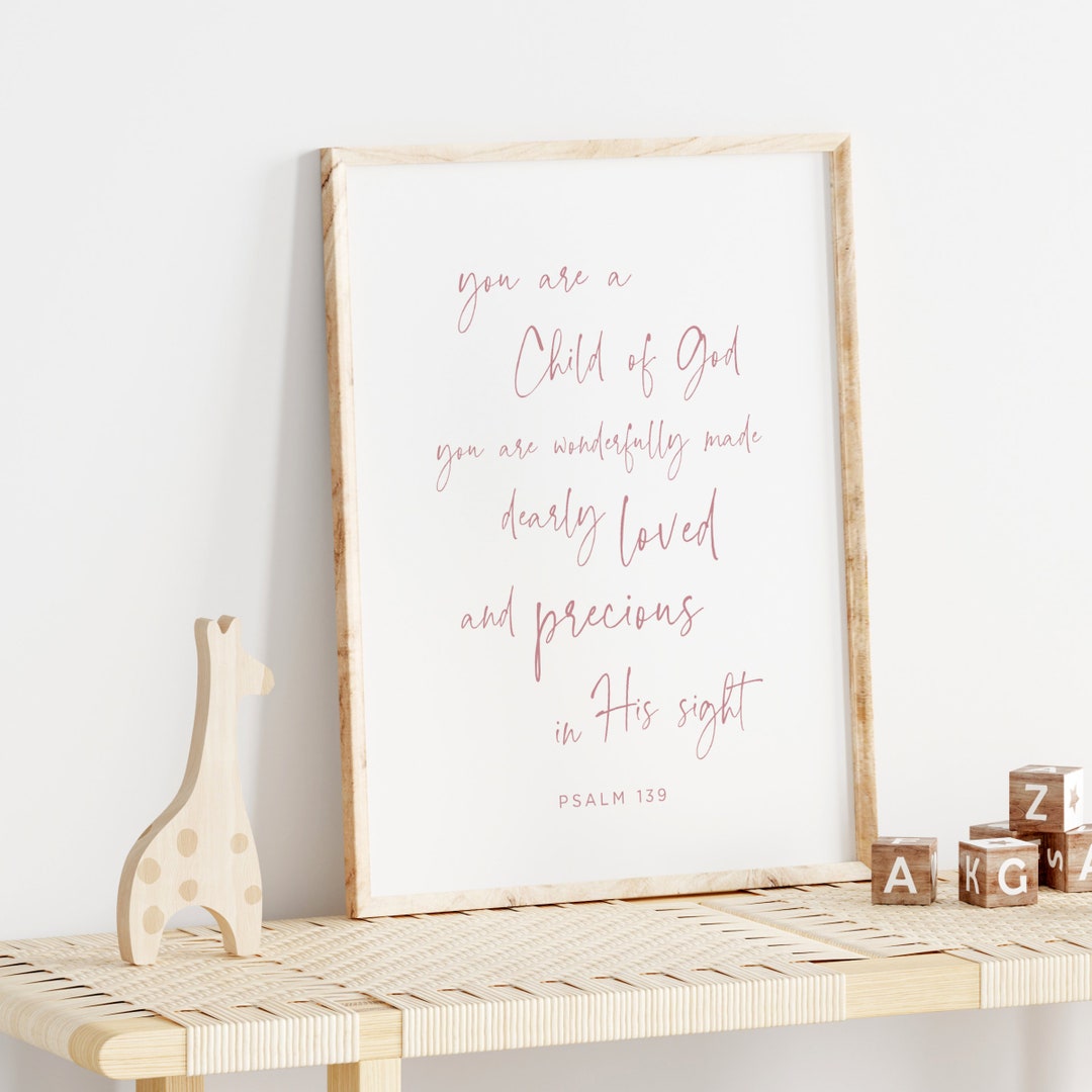 Kids Bible Verse, Scripture Poster Boho Wall Art, Church Sunday School ...