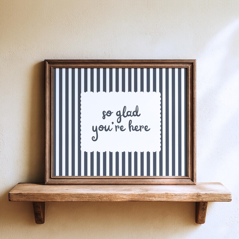 So Glad You're Here Welcome Sign for Entry Way or Living Room - Etsy