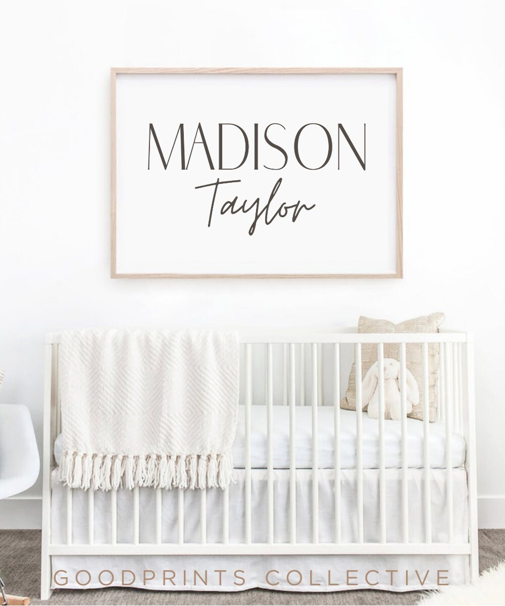 Nursery Name Sign Nursery Sign Custom Nursery Name Sign | Etsy