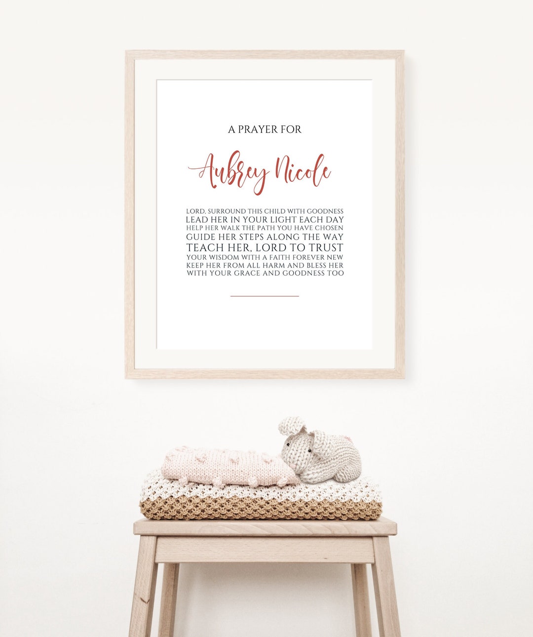 PERSONALIZED CHRISTIAN GIFT - Nursery Decor, Printable Baptism Gift ...
