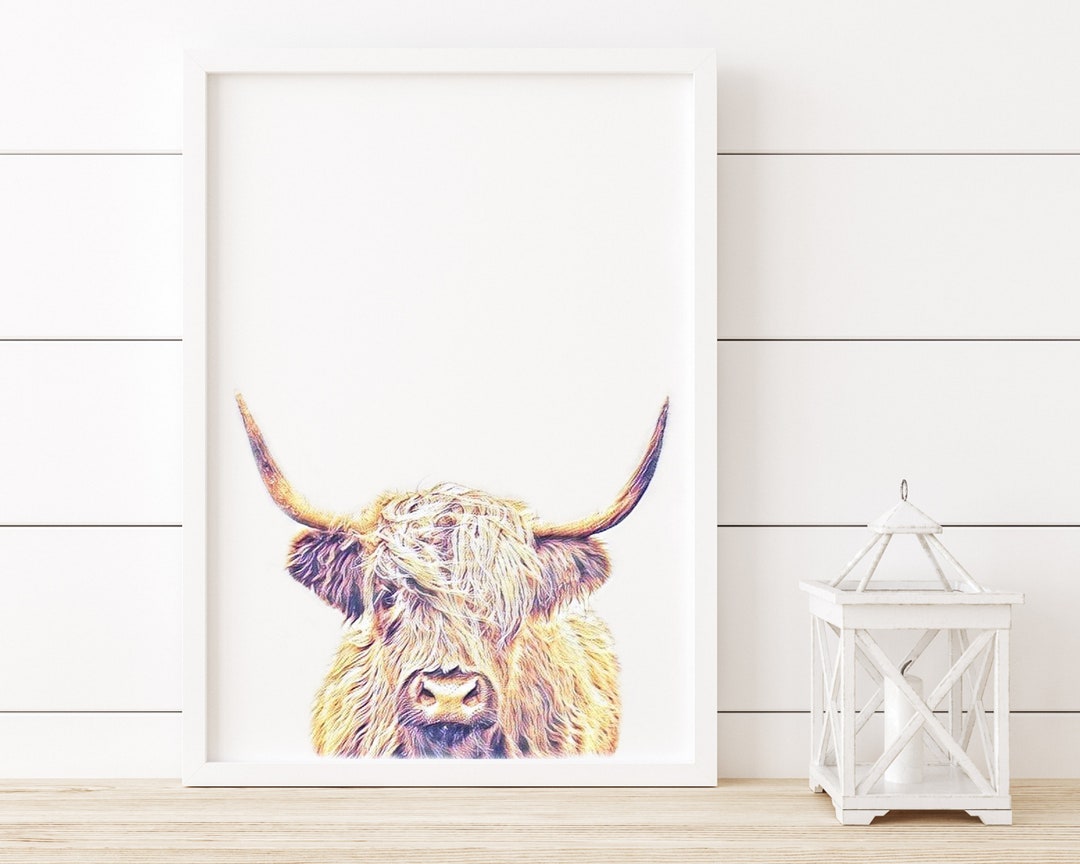 HIGHLAND COW PRINT, Boho Wall Decor, Home Decor, Printable Wall Art ...