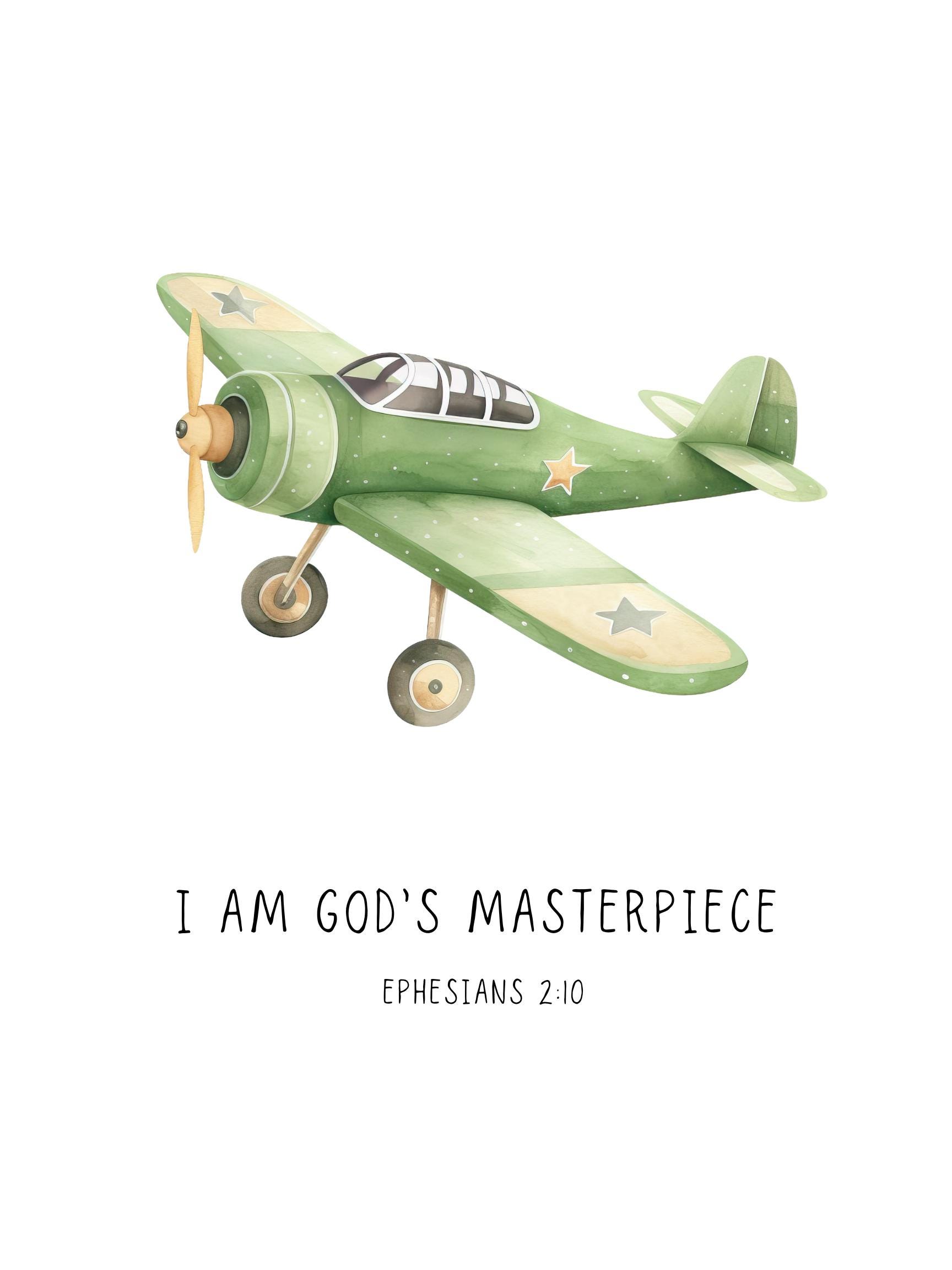 Airplane Nursery Prints Christian Nursery Plane Prints Boy Nursery ...