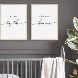 TWIN NURSERY DECOR Twin Girl Nursery Twin Boy Sign Baby - Etsy