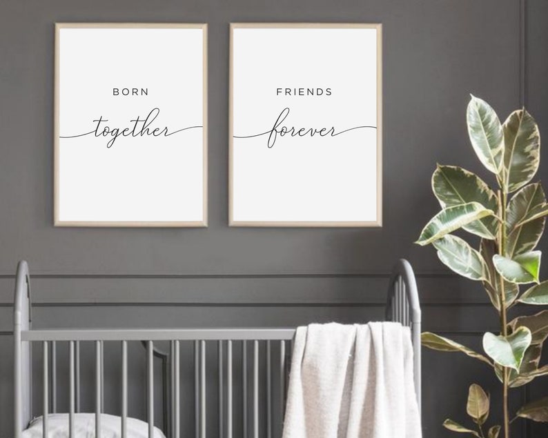 TWIN NURSERY DECOR Twin Girl Nursery Twin Boy Sign Baby - Etsy