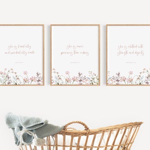 Christian Nursery Wall Decor for a Girl's Room | Baby Room Bible Verse ...