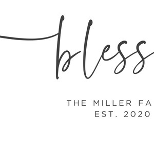 FAMILY NAME SIGN - Blessed Sign, Established Name Sign, Home Decor ...