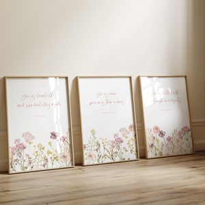 Christian Nursery Wall Art Bible Verse Nursery Print Girl Nursery Wall ...