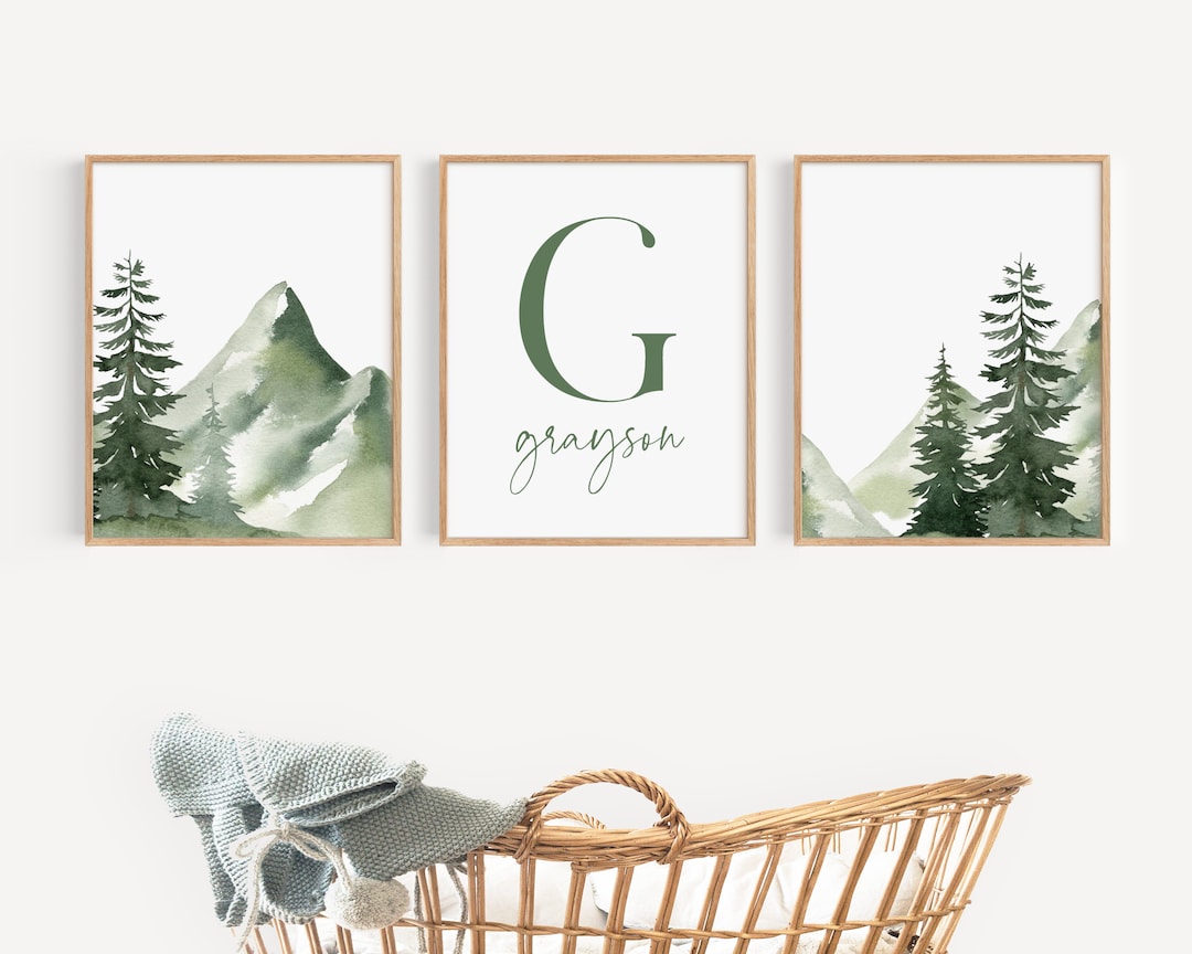 Woodland Nursery Wall Art Forest Nursery Tree Nursery Decor - Etsy