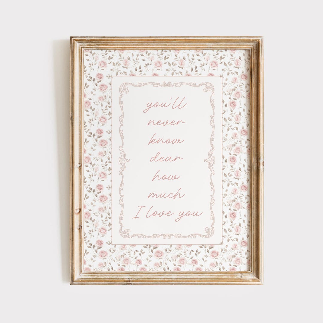 You'll Never Know Dear: Farmhouse Nursery Wall Art Girl Print Pink ...