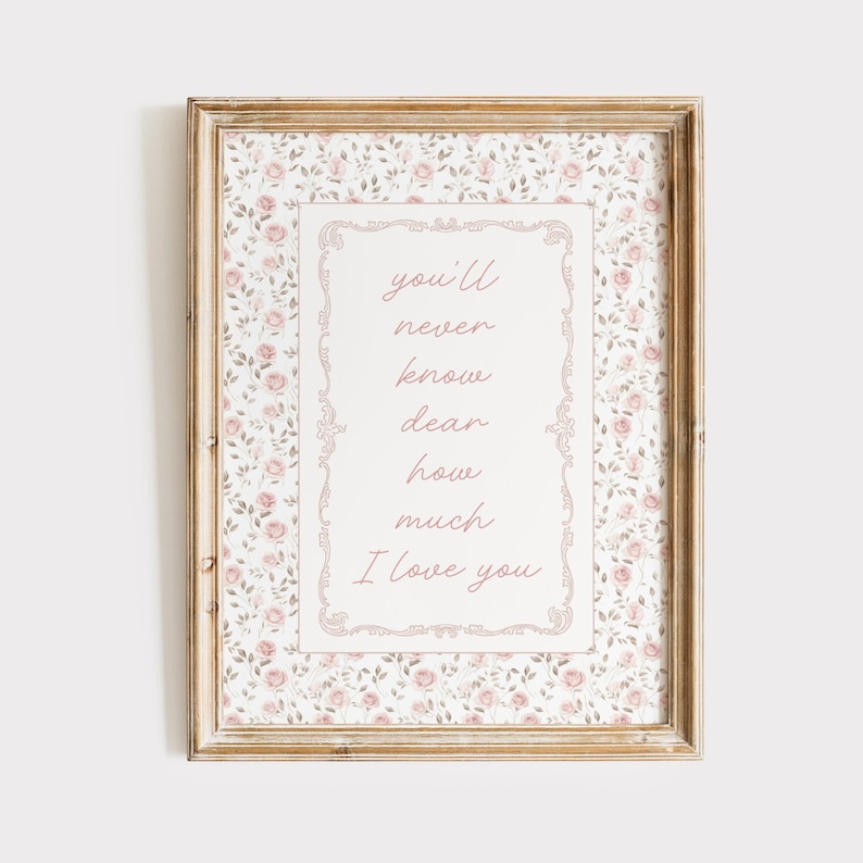 You'll Never Know Dear: Farmhouse Nursery Wall Art Girl Print Pink ...