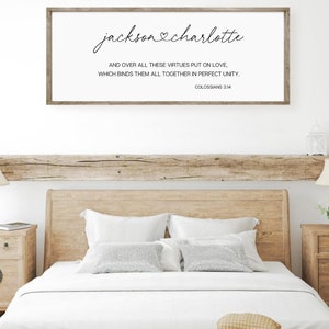 COUPLE NAME SIGN Christian Wedding Gift, Couple Name Sign, Bible Verse ...