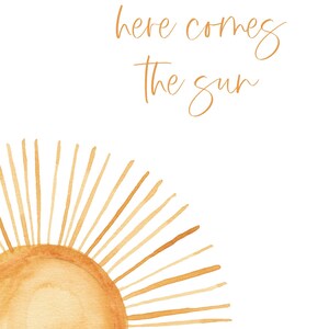 Boho Setting Sun Nursery Wall Art Print, Set of 3 Prints, Boho Sunshine ...