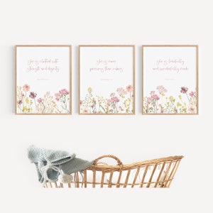 Christian Nursery Wall Art Bible Verse Nursery Print Girl Nursery Wall ...